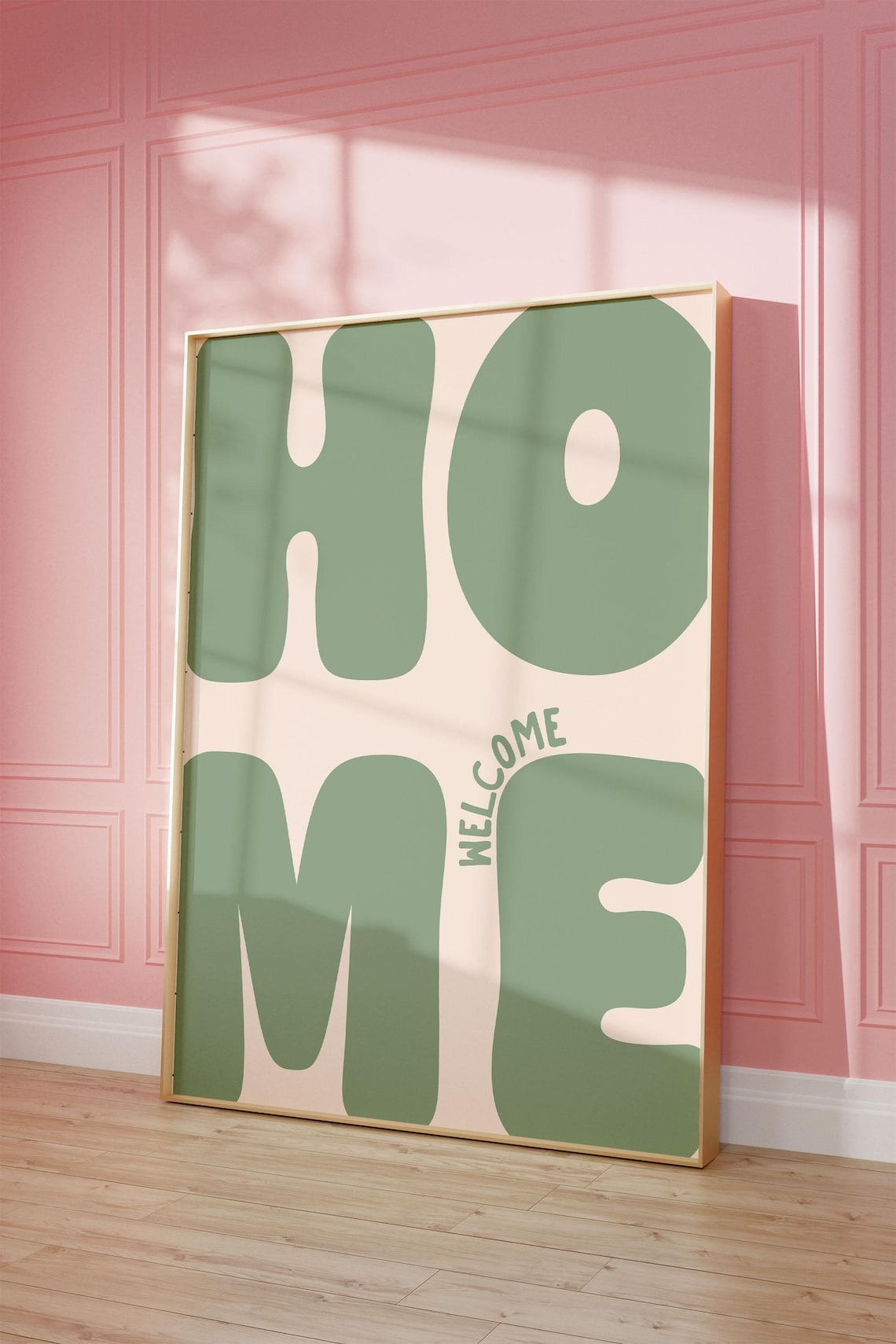 Welcome Home Art Poster, Sage Green Wall Decor, Entry Way Poster ...