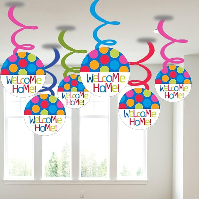 Welcome Home Baby - 6Pcs Swirls | Welcome Home Baby Party Decoration ...