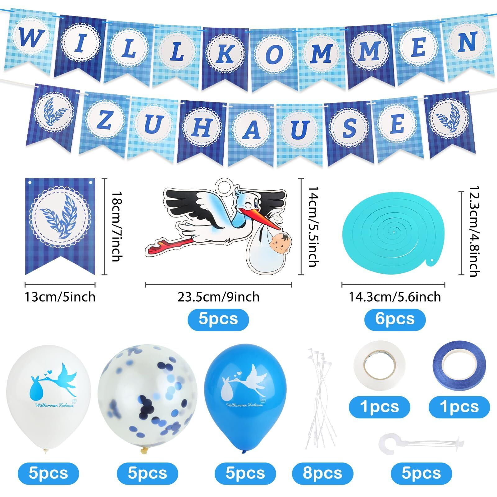 Welcome Home Baby Banner, Blue Welcome Home Baby Decorations - Walmart.com