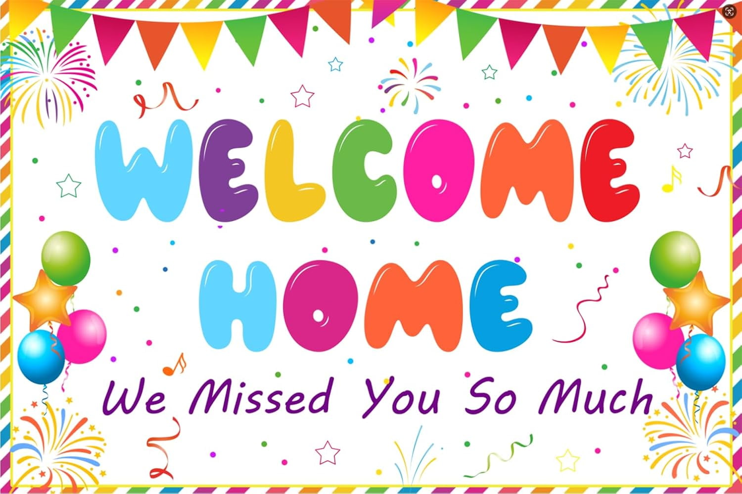 Welcome Home Banner Backdrops, Welcome Home Sign We Miss You so Much ...