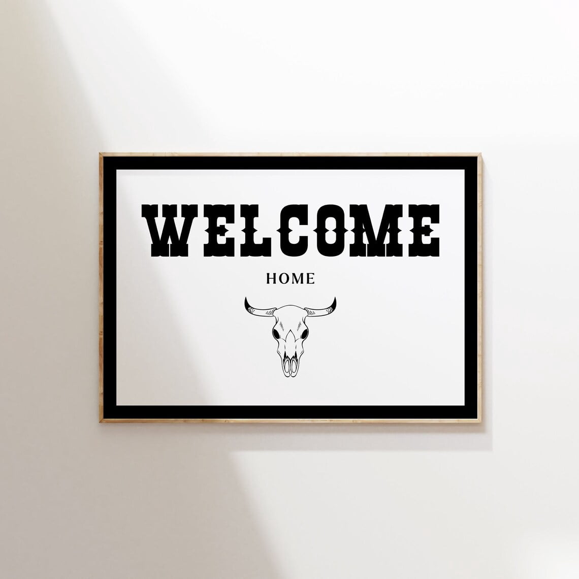 Welcome Home Bullhorn Poster, Southwestern Cowboy Art UNFRAMED Poster ...
