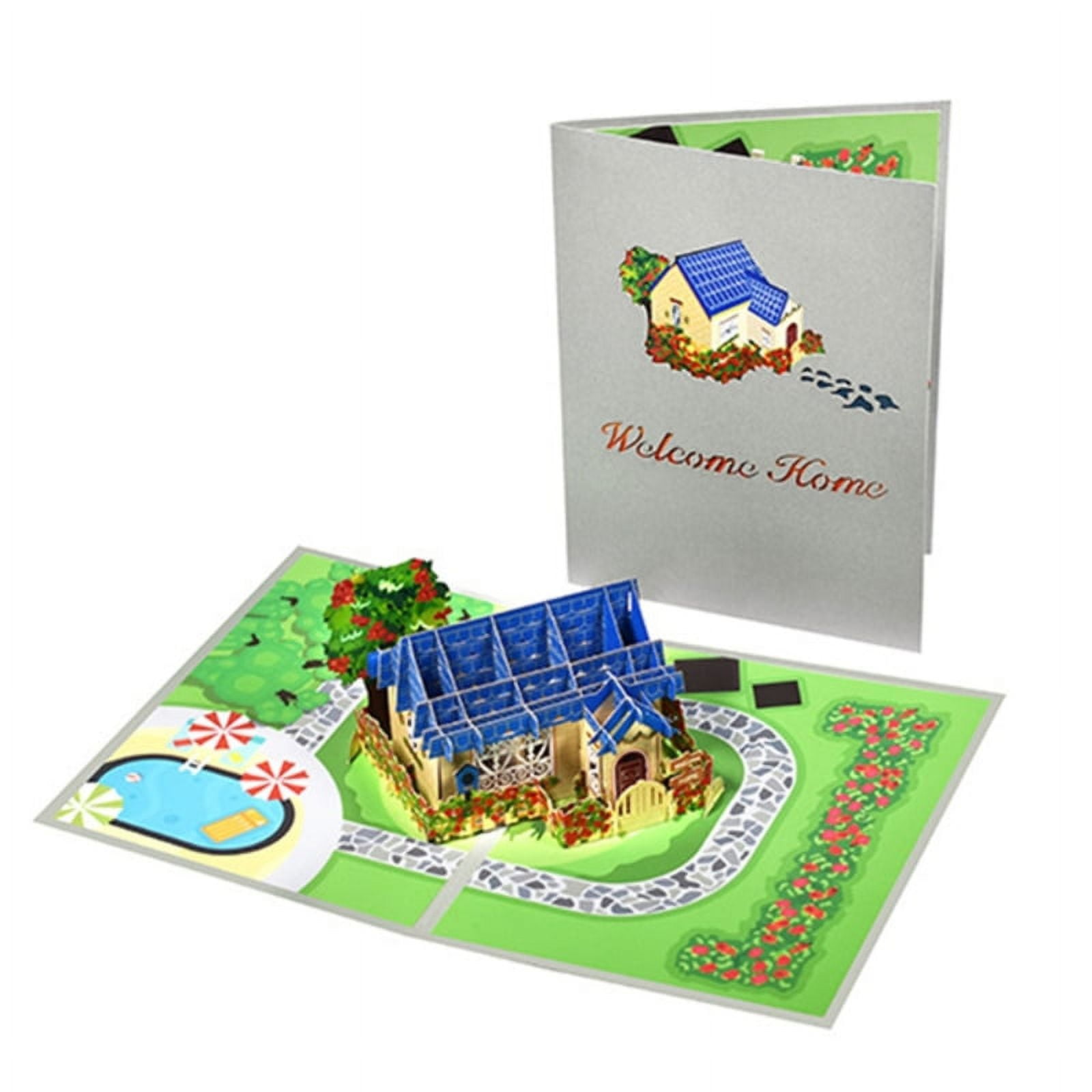 Welcome Home Cards 3D Pop-Up Greeting Card with Envelope Housewarming ...