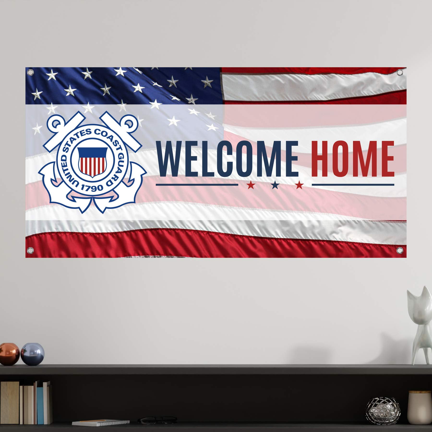 Welcome Home Coast Guard Banner 2' x 4' - Walmart.com