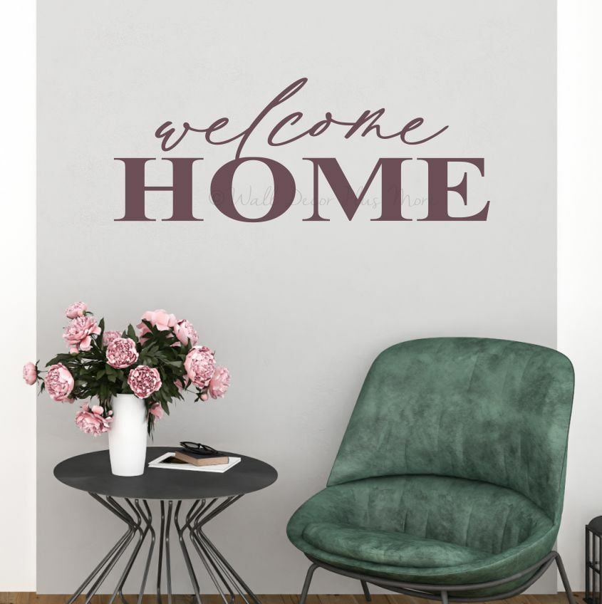 Welcome Home Entryway Decor for Wall - Quote Decals for Wall - Vinyl ...