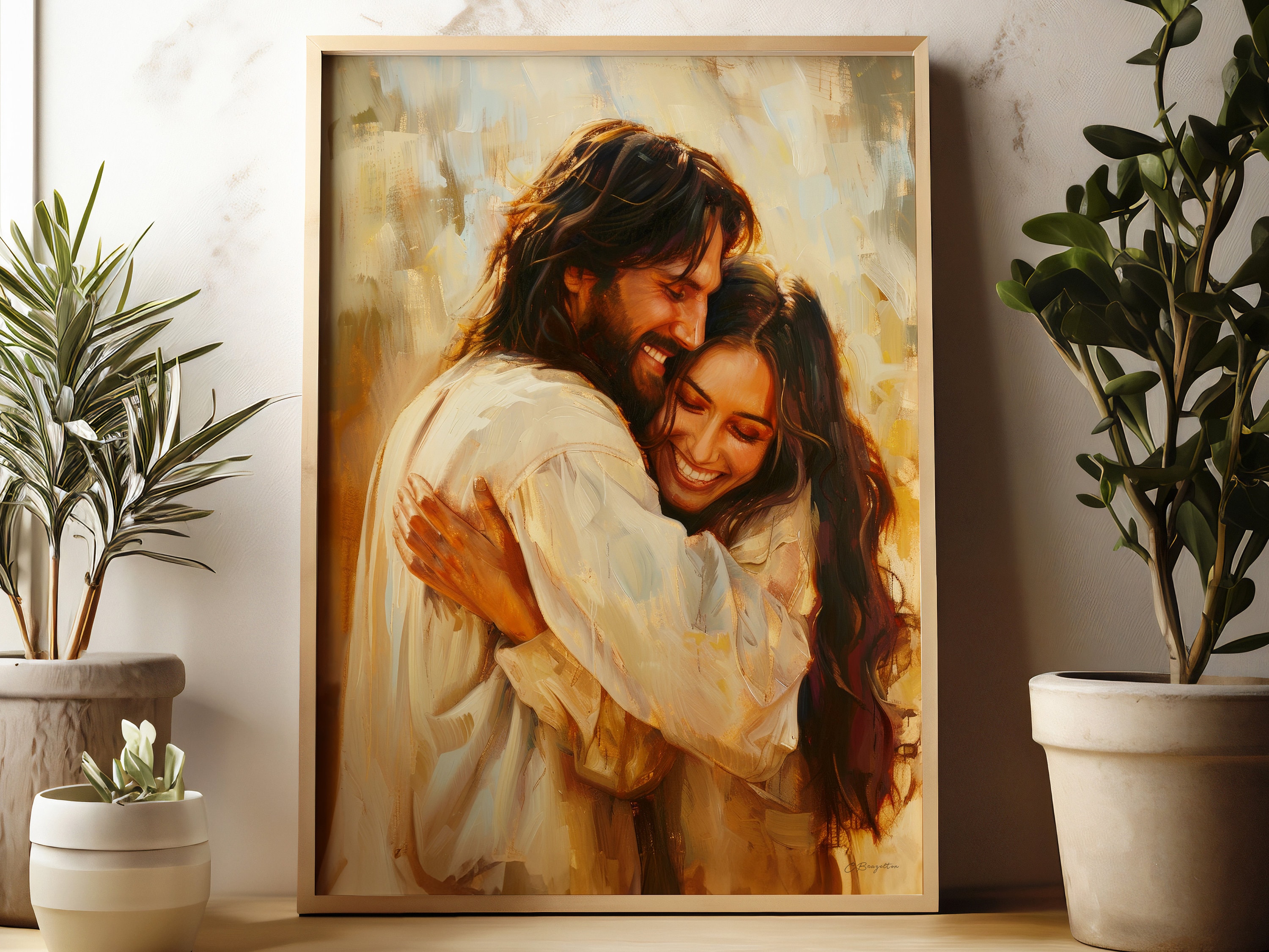 Welcome Home | | First Moment In Heaven | Christian Art | Held By ...