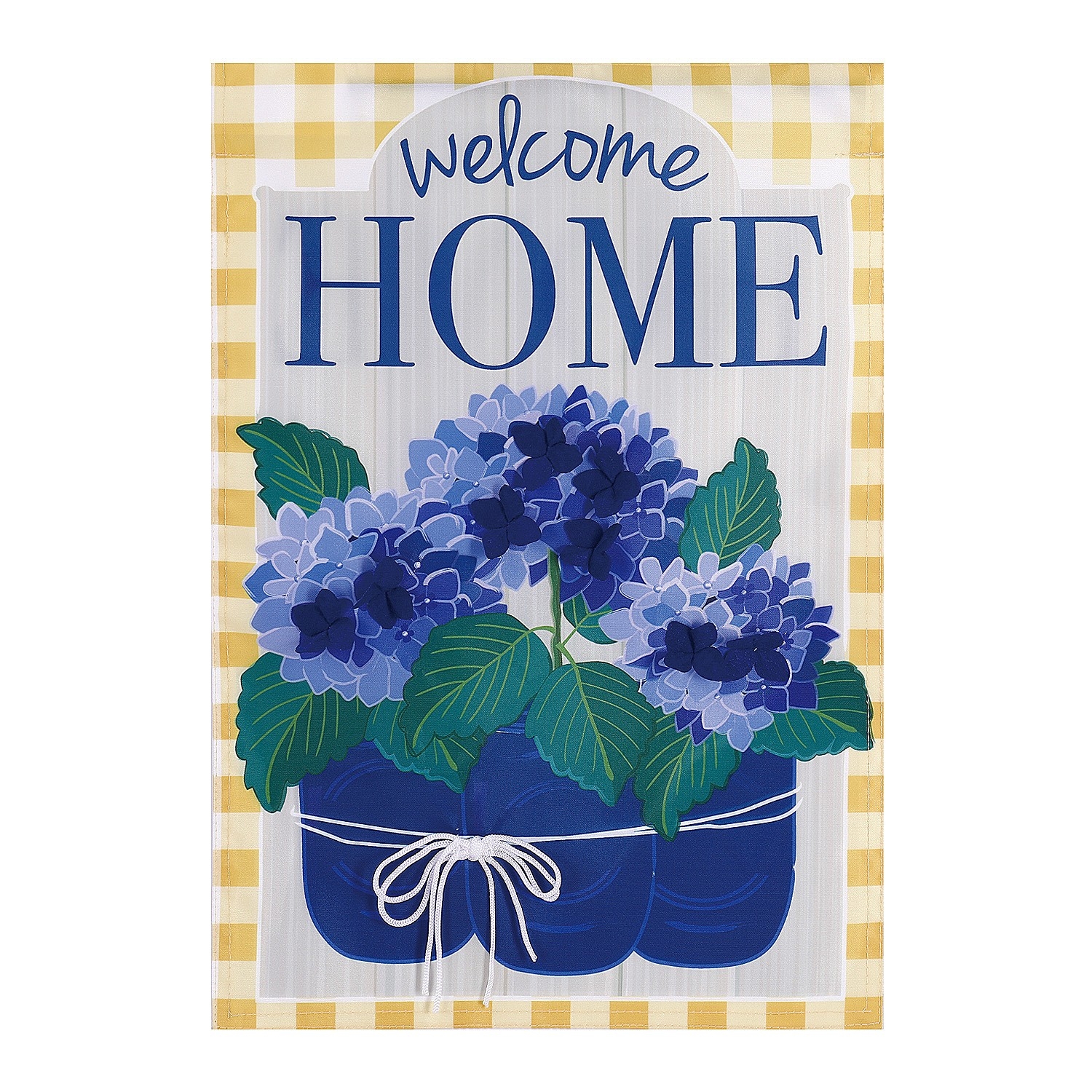 Welcome Home Hydrangeas Garden Applique Flag - Walmart.com
