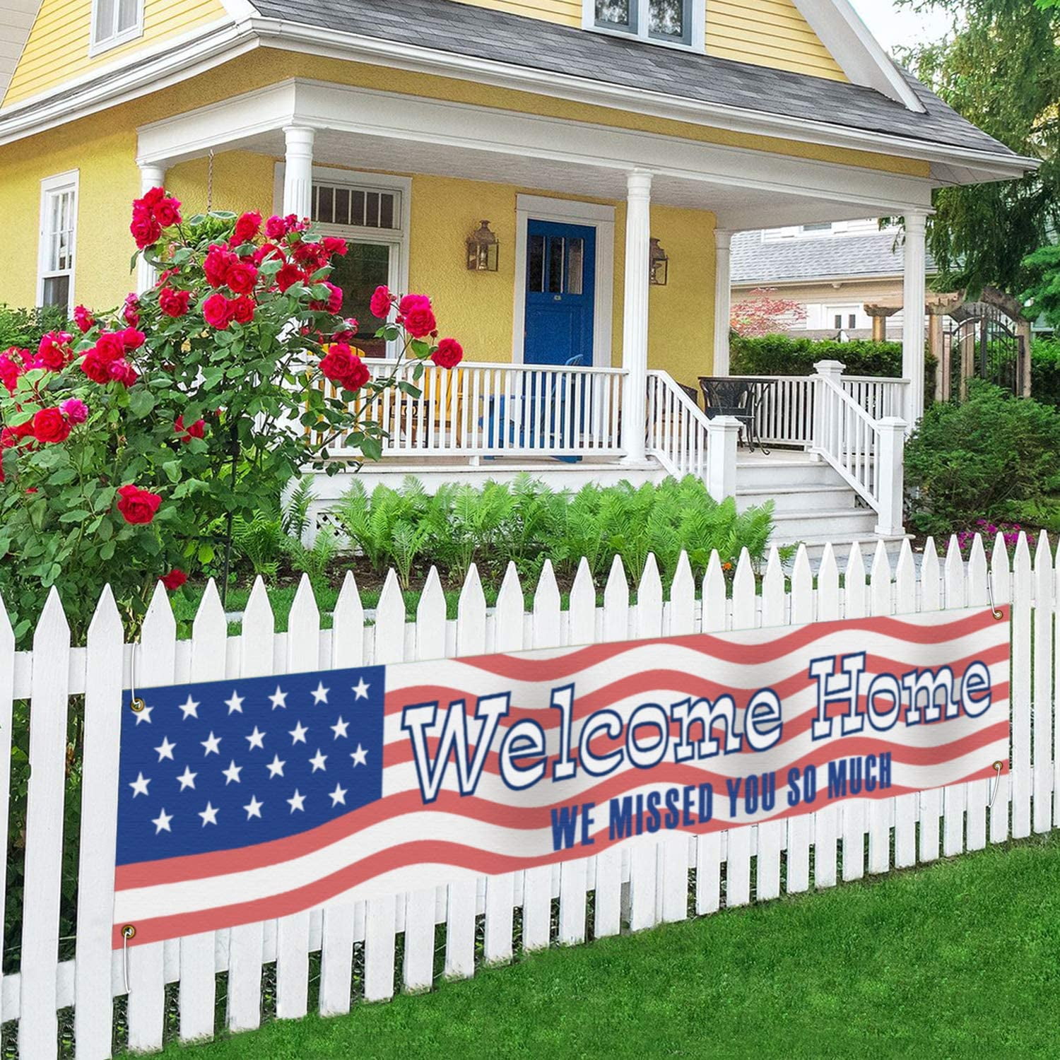 Welcome Home Large Banner, Military Member Lawn Sign Military Party ...