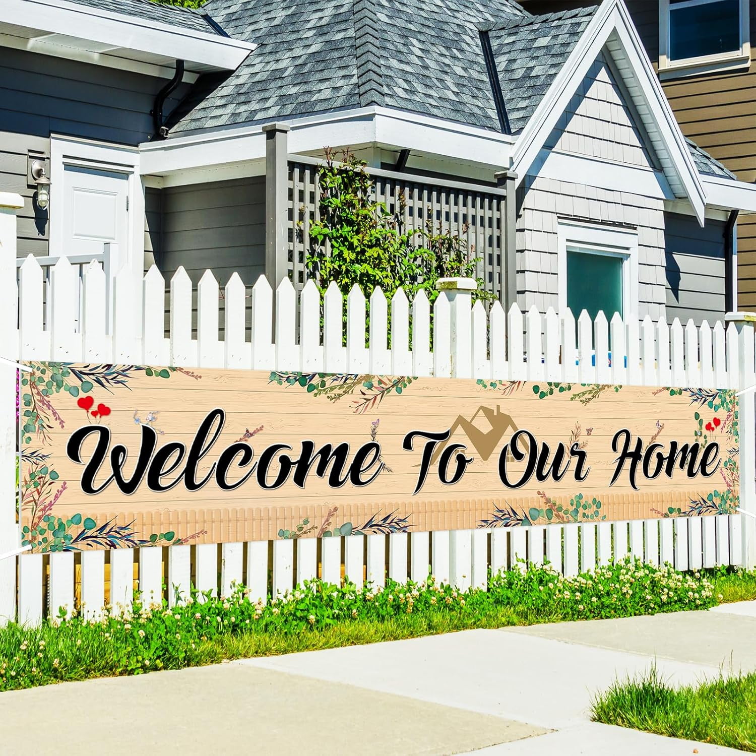 Welcome to Our Home Large Banner - Welcome Home Sign Yard Backdrop ...