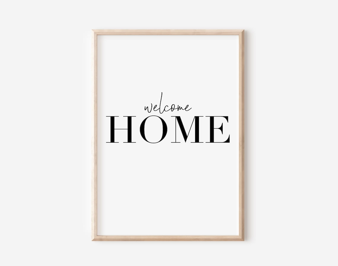 Welcome Home Poster Modern Entrance Wall Art Decor, Unframed Poster ...
