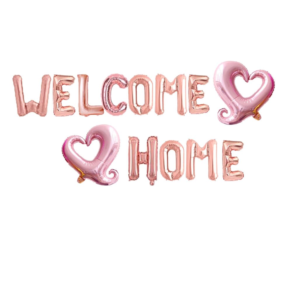 Welcome Home Rose Gold Balloons, Home Party Decorations, Family Theme ...