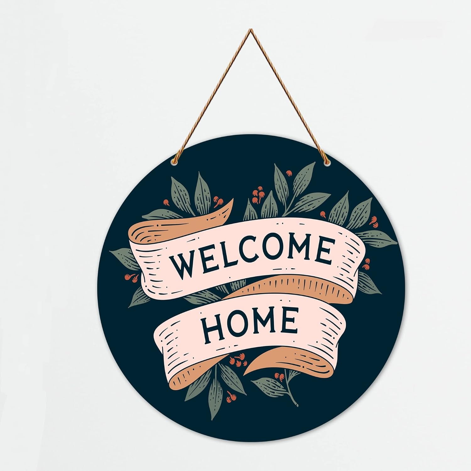 Welcome Home Round Wall Hanger WOODEN 12INCH - Walmart.com