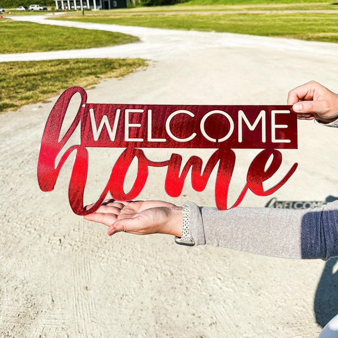 Welcome Home Sign for Porch | Metal Outdoor Welcome Sign | Sign for ...