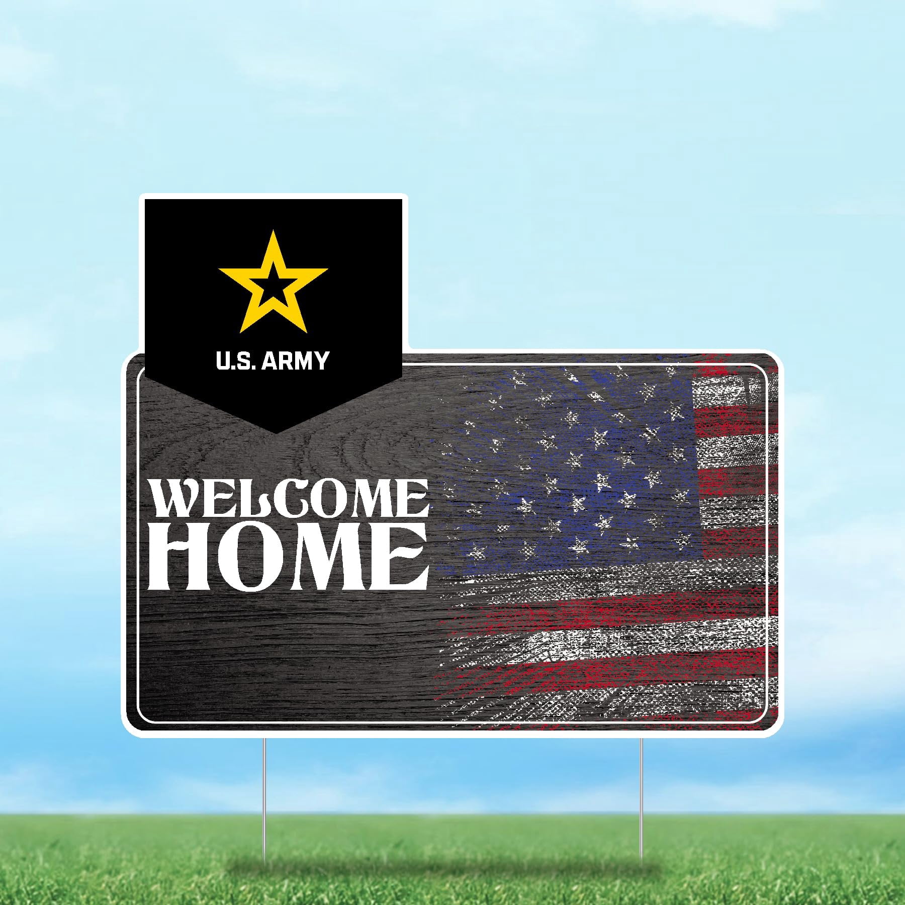 Welcome Home U.S. Army Lawn SIgn (19" x 22") - Officially Licensed ...