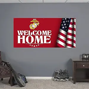 Welcome Home U.S. Marine Corps Banner 4' x 8' (Officially Licensed ...