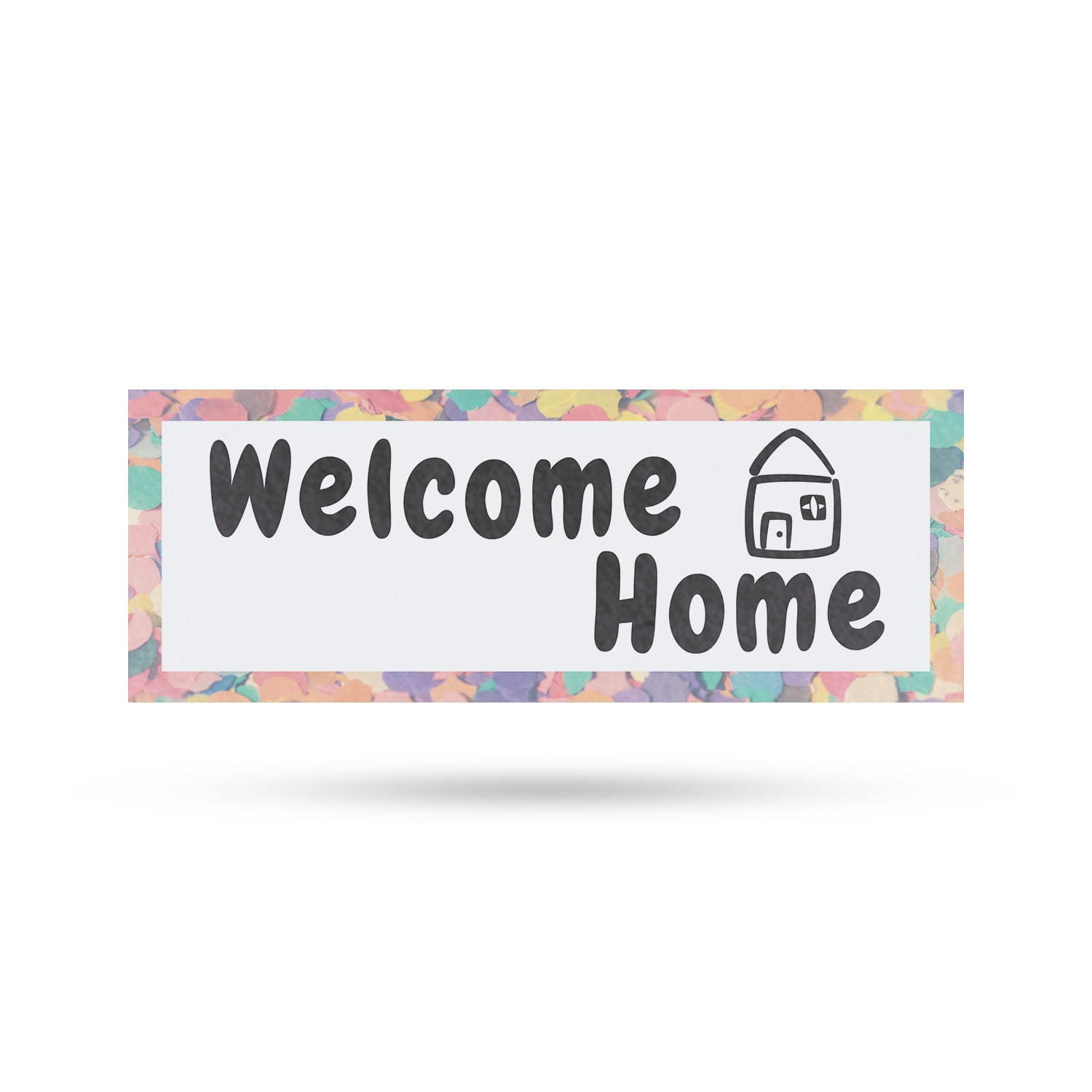 Welcome Home Vinyl Decal 36 Inch x 14 Inch Weatherproof Heavy-Duty ...