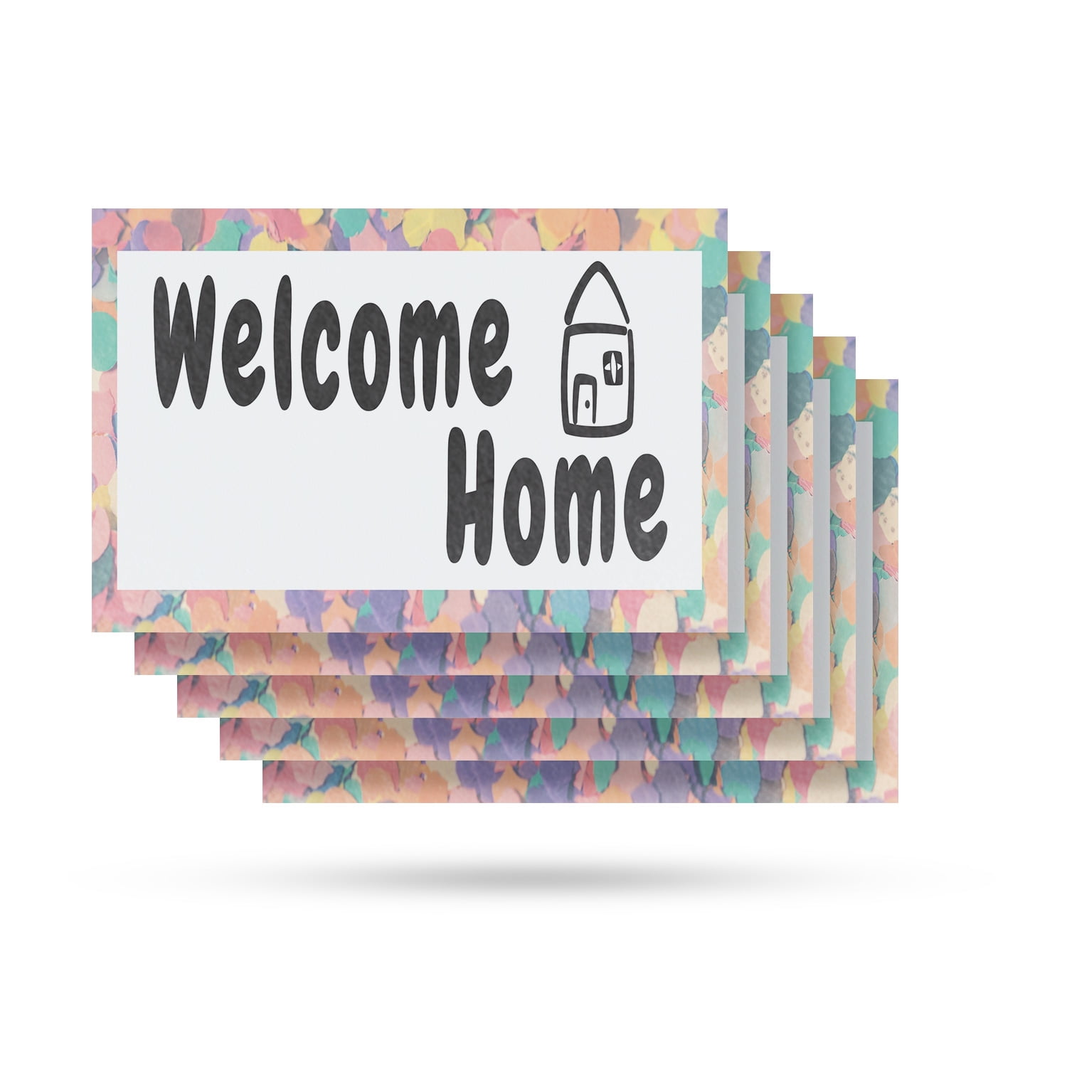 Welcome Home Vinyl Decal 5 Pack of 12 Inch x 16 Inch Weatherproof Heavy ...