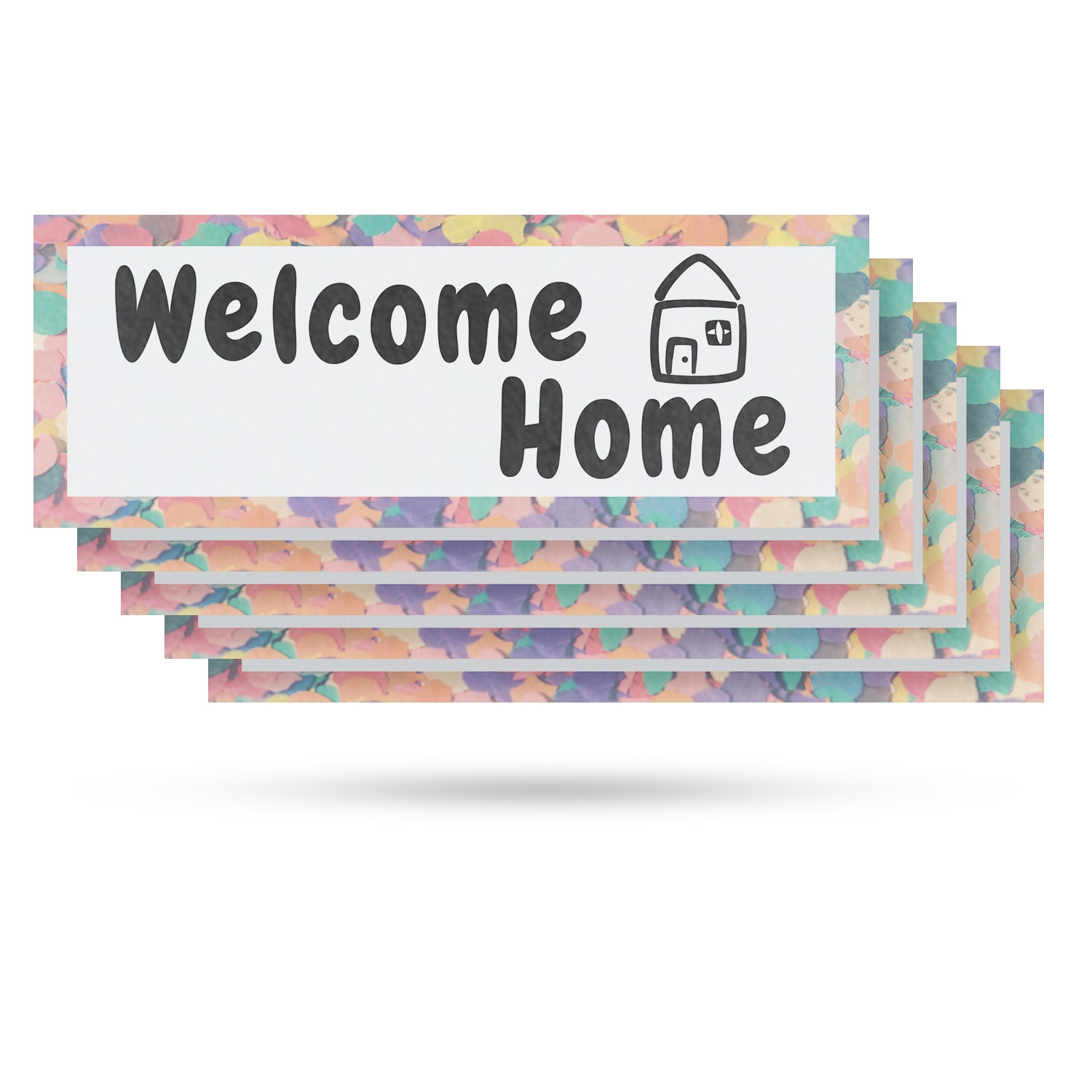 Welcome Home Vinyl Decal 5 Pack of 24 Inch x 9 Inch Weatherproof Heavy ...