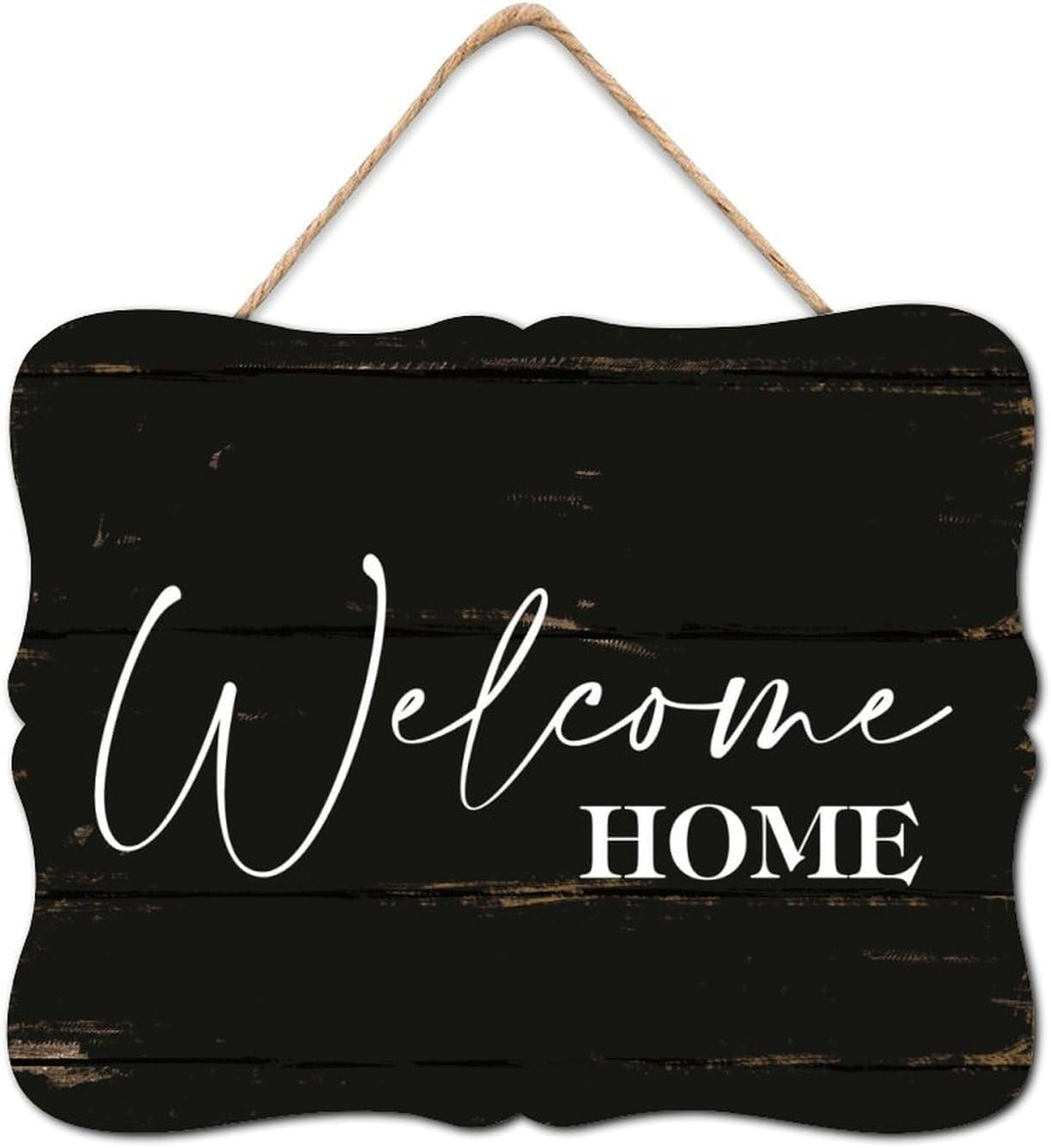 Welcome Home Wood Hanging Sign Wood PlaqueInspirational Quotes Vintage ...