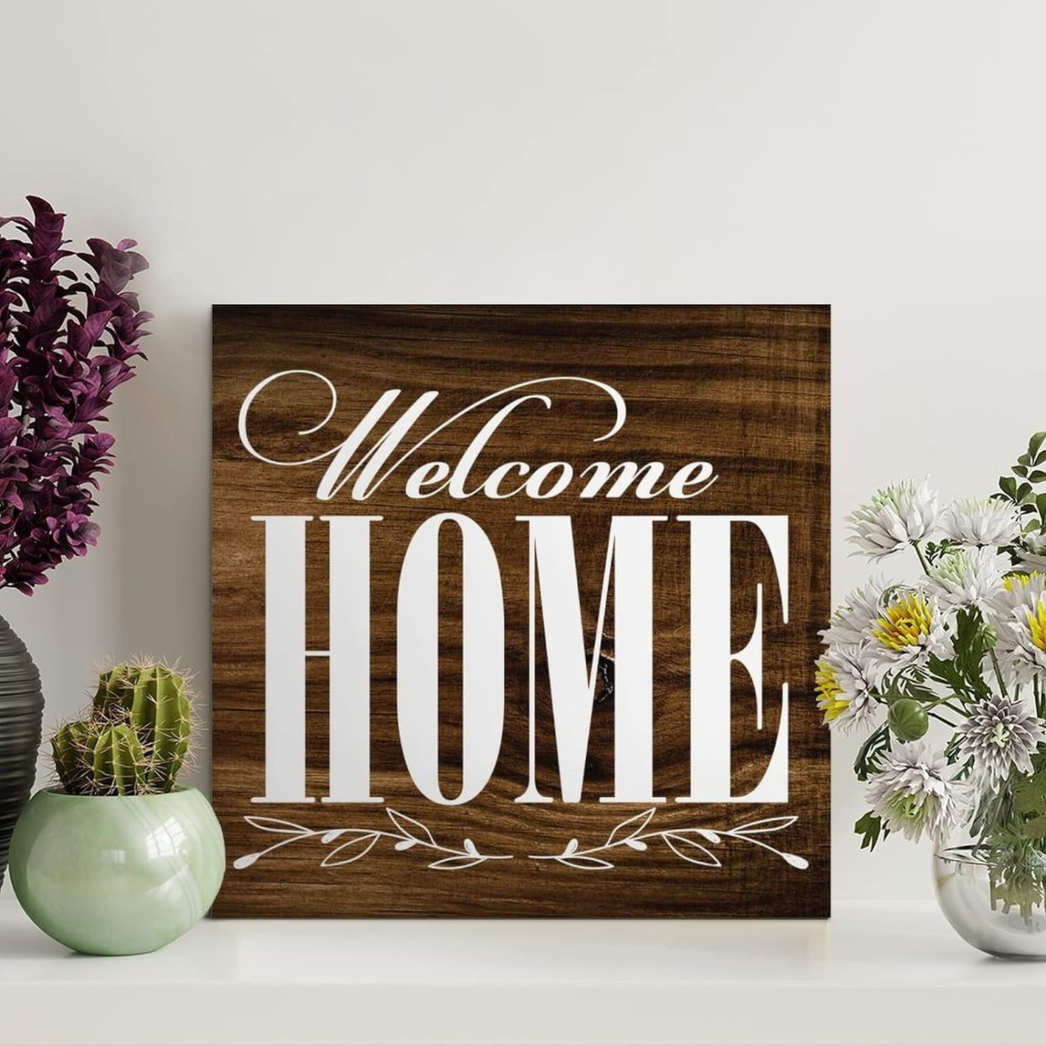 Welcome Home Wood Signs Vintage Funny Wooden Sign Home Motivational ...