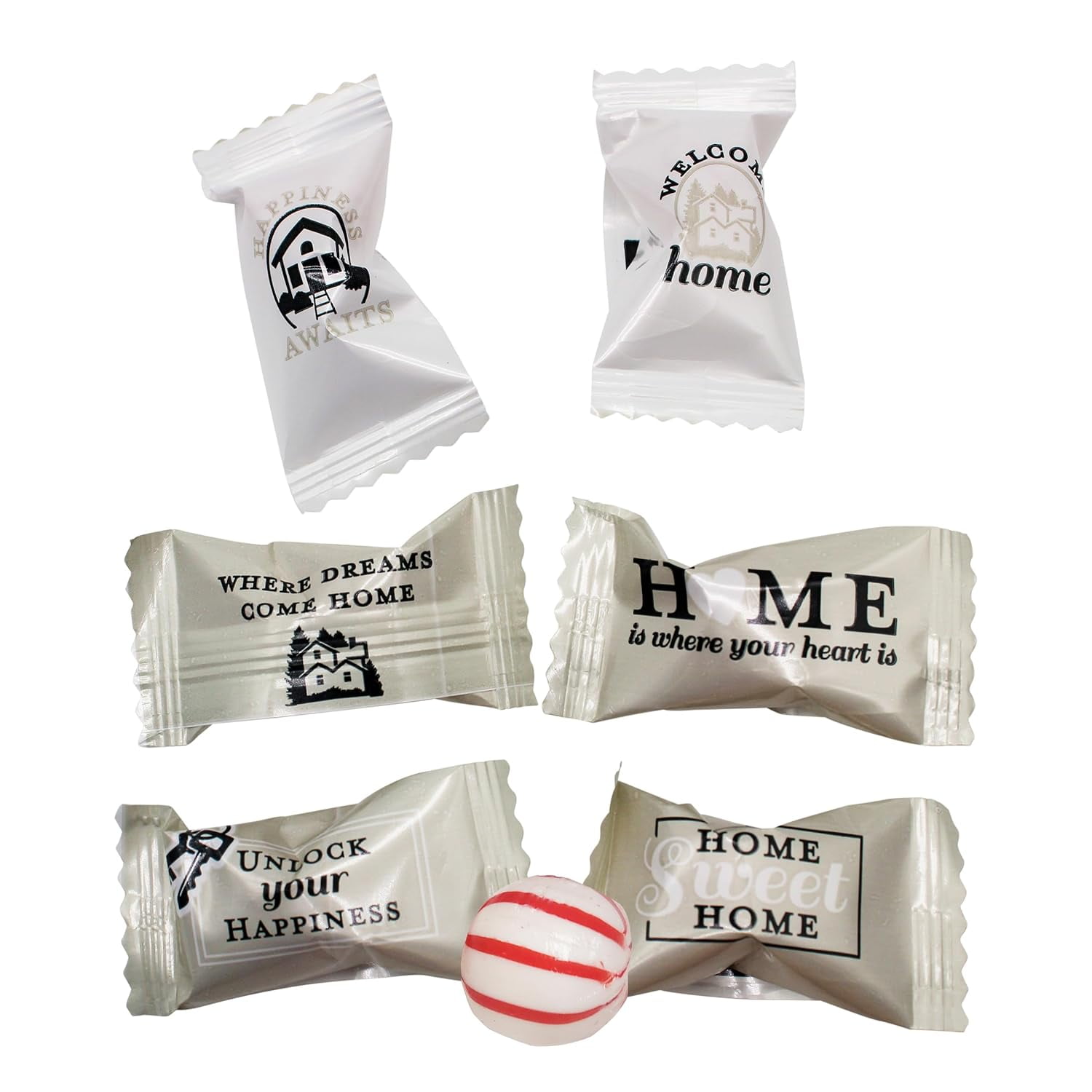 Welcome Home Wrapped Peppermints Hard Candy 100 Count For Real Estate ...