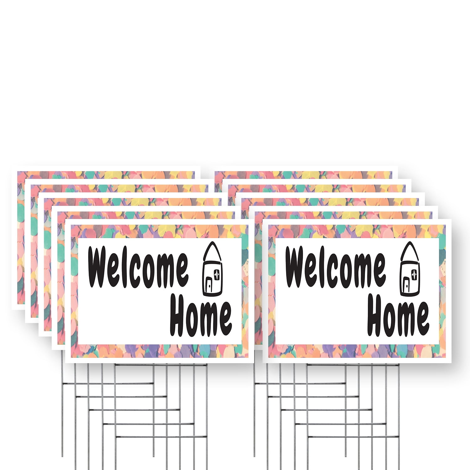 Welcome Home Yard Sign 10 Pack of 18 Inch x 24 Inch Single Sided ...