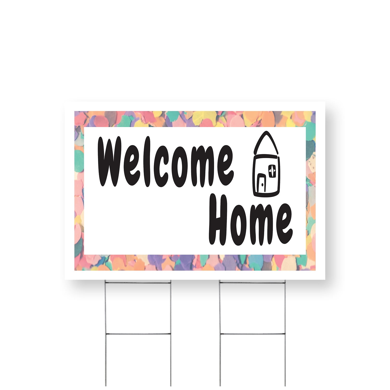 Welcome Home Yard Sign 24 Inch x 36 Inch Double Sided Weatherproof ...