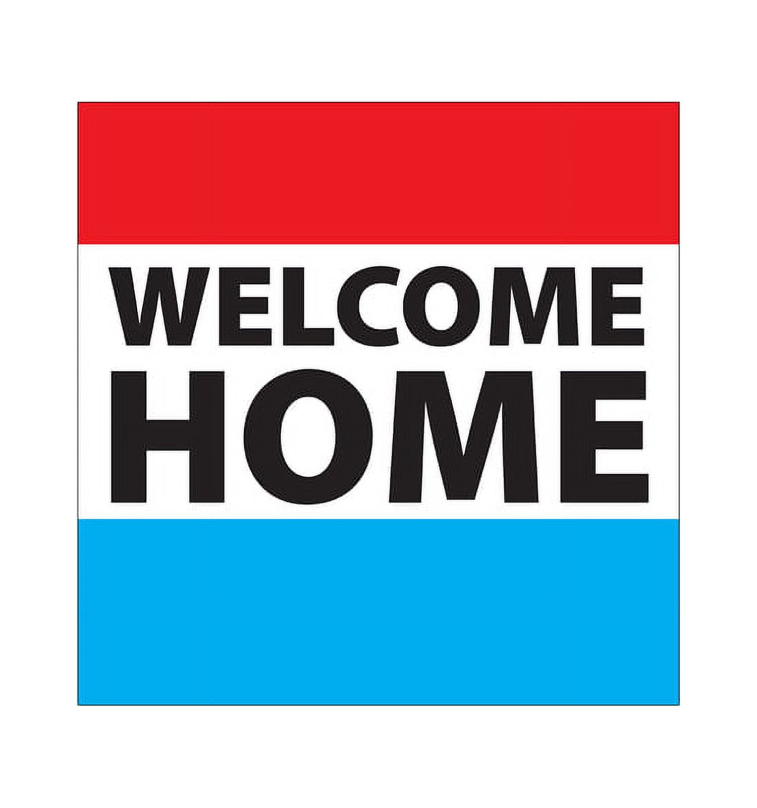 Welcome Home Yard Sign, Weather Resistant Plastic, 23" x 23", Stakes ...