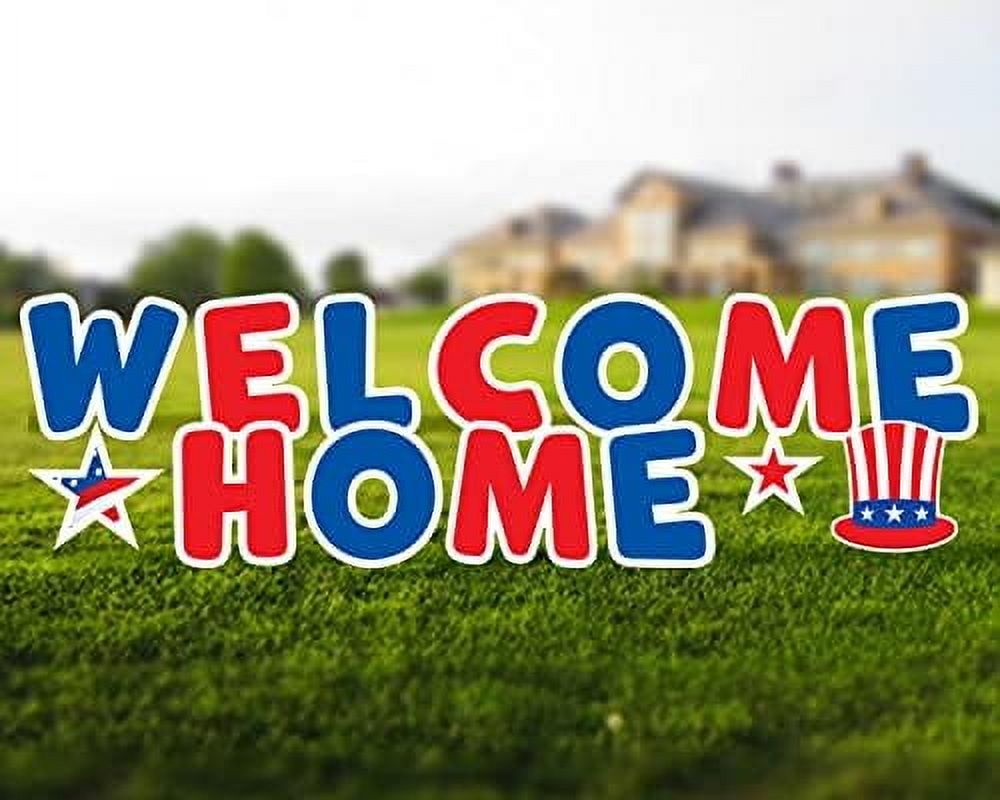 Welcome Home Yard Signs with Stakes – Each Letter is 18in Tall ...