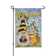 JOOCAR Bee Kind Yellow Garden Flag Vertical Double Sided Burlap Yard ...
