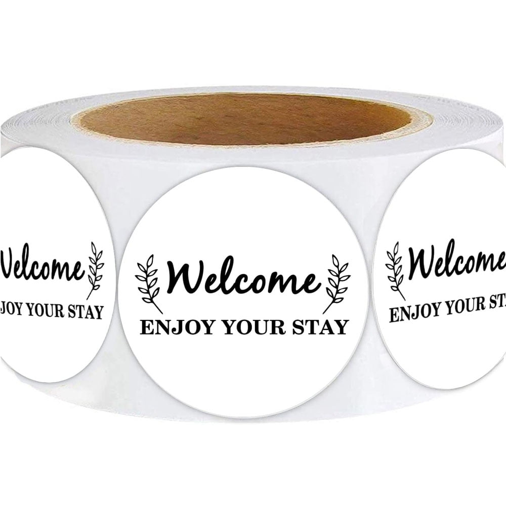 Welcome Hotel Guest Stickers 2 inch Hotel Key Card Envelope Seals 500 ...