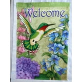 Welcome Hummingbird Garden Flag 12"x18" - Walmart.com
