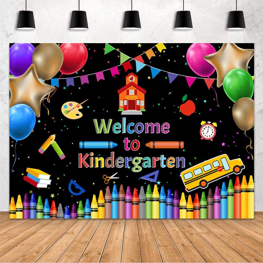 Welcome to Kindergarten Backdrop Back to School Party Decorations ...