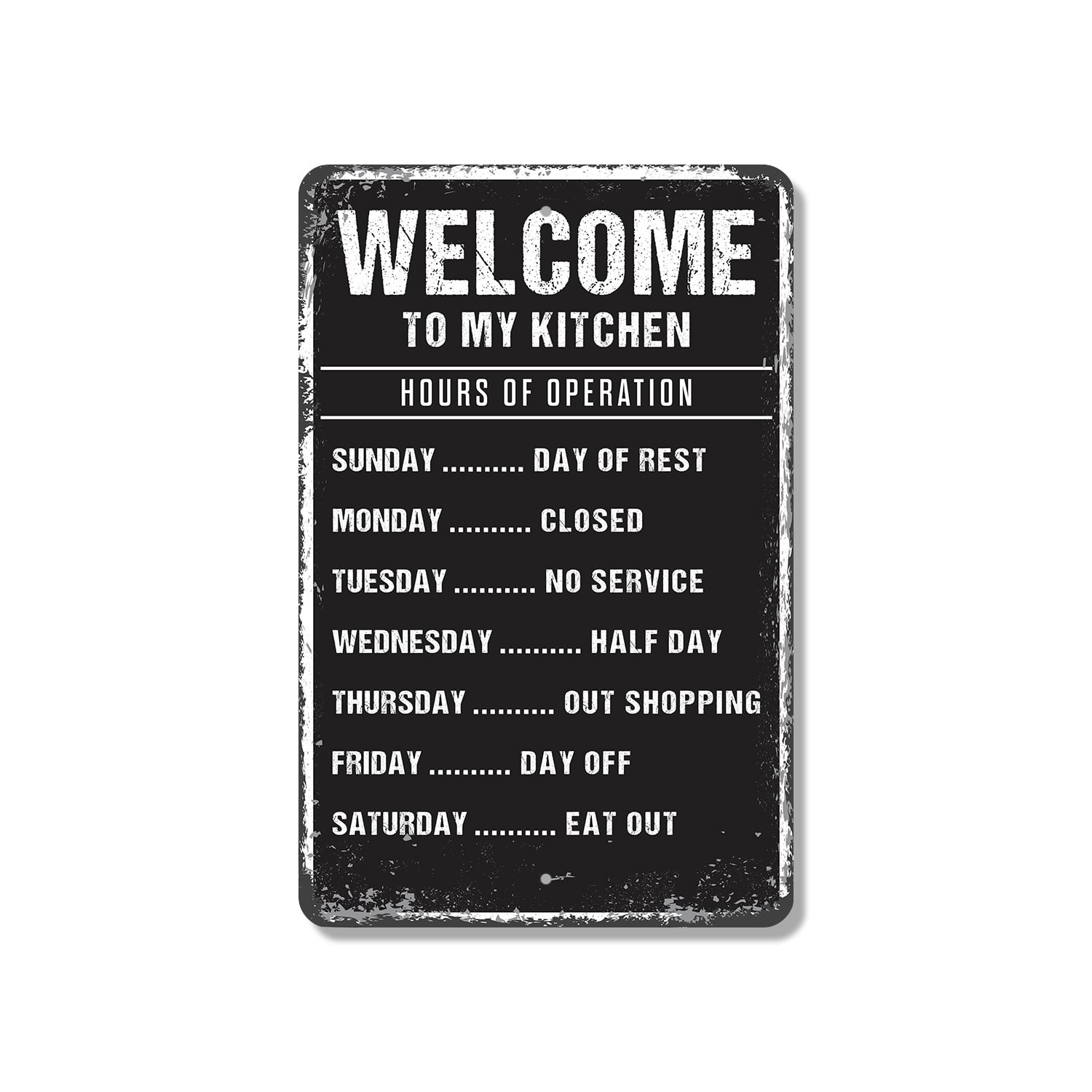 Welcome To My Kitchen (2 Pack) 8 Inch x 12 Inch Novelty Plastic Sign ...