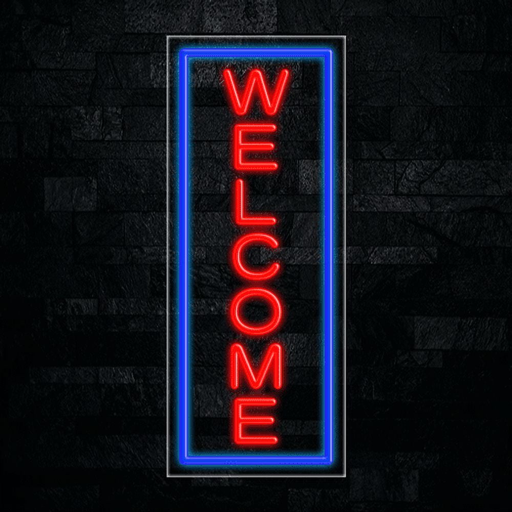 Welcome LED Neon Sign 12"L x 30"H #31645 - Walmart.com