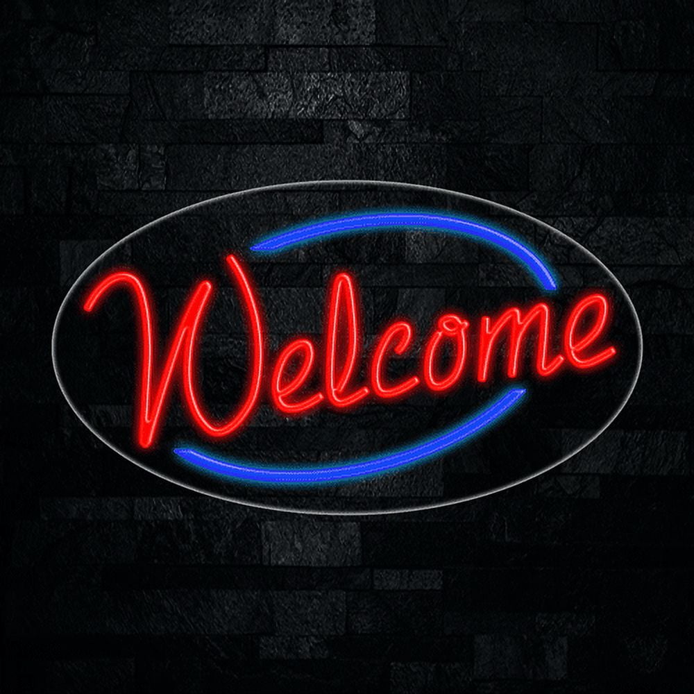 Welcome LED Neon Sign 28"L x 16"H #34316 - Walmart.com