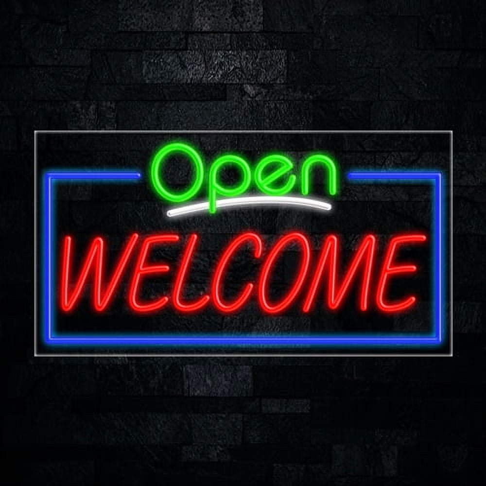 Welcome LED Neon Sign 33"L x 18"H #35909 - Walmart.com