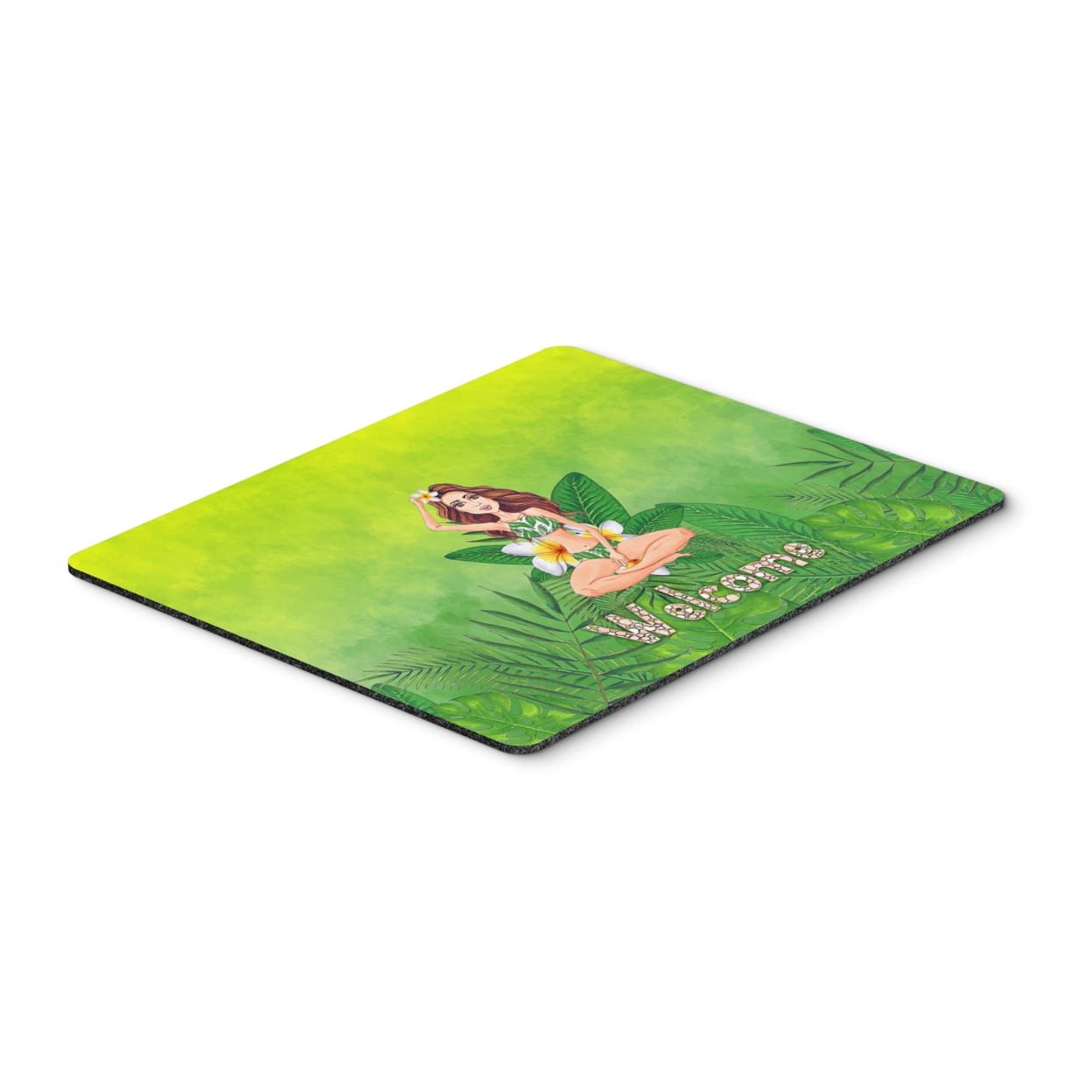 Welcome Lady in Bikini Summer Mouse Pad Hot Pad or Trivet - Walmart.com