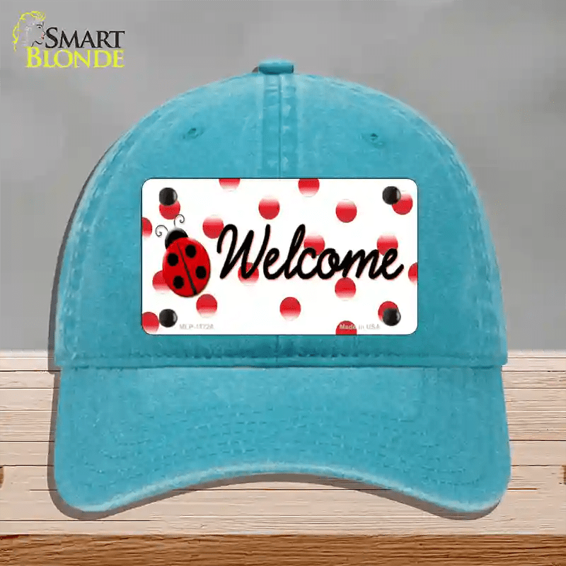 Welcome Ladybug Novelty License Plate Hat Unconstructed Cotton Lake ...