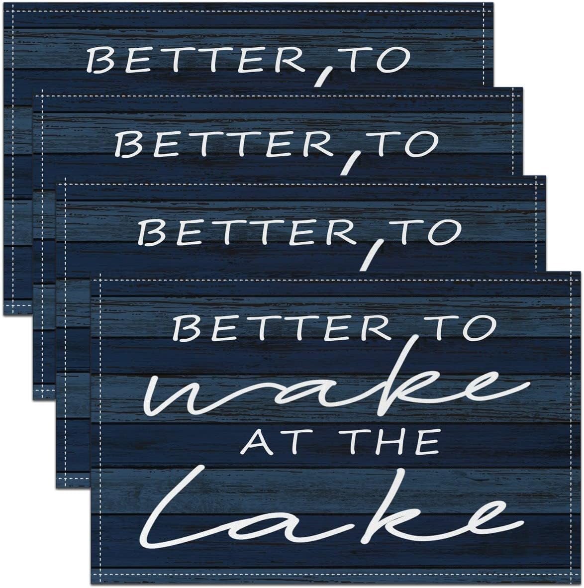 Welcome to Lake Cabin Indoor Outdoor Kitchen Dinner Party Decor Table ...