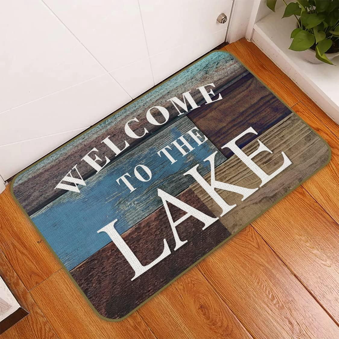 Welcome to The Lake Decorative Non-Slip Welcome Door Mat,Lake Life ...