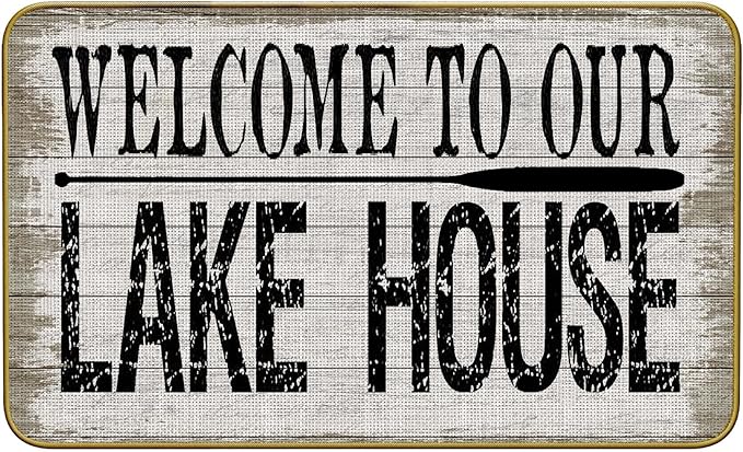 Welcome to Our Lake House Doormat Door Mat for Home House Entrance ...