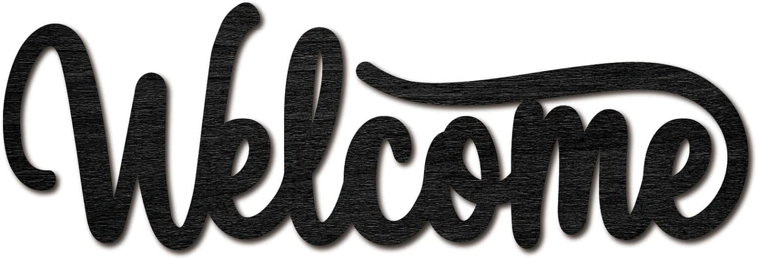Welcome Laser Cut Sign Art Welcome Letter Wooden Cut Decor Wood Cut ...