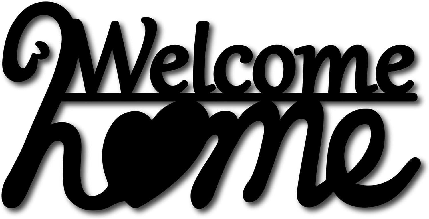 Welcome Laser Cut Wood Letter Sign Home Wall Decor Cutouts Unfinished ...