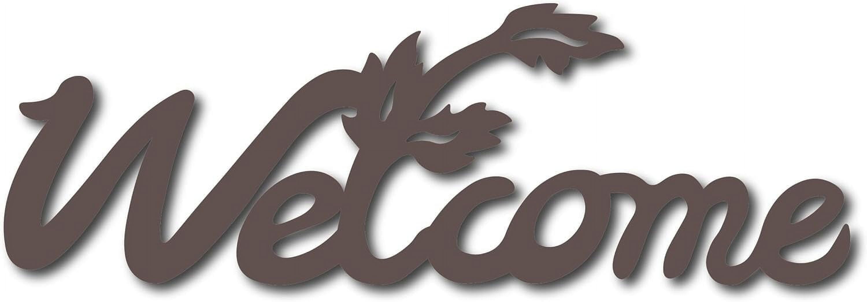 Welcome Laser Cut Wood Letter Sign Leaf Wall Decor Cutouts Unfinished ...