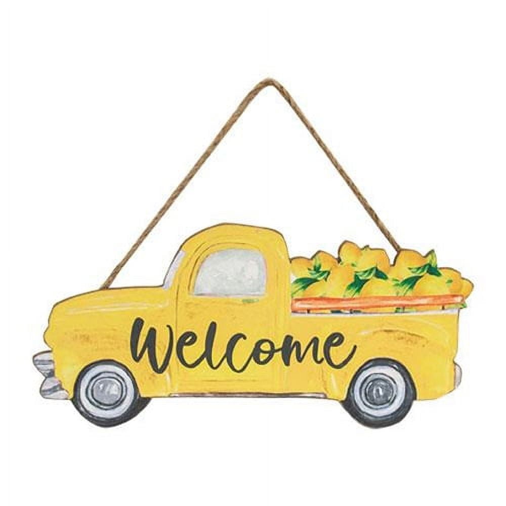 Welcome Lemon Truck Wood Hanging Sign - Walmart.com