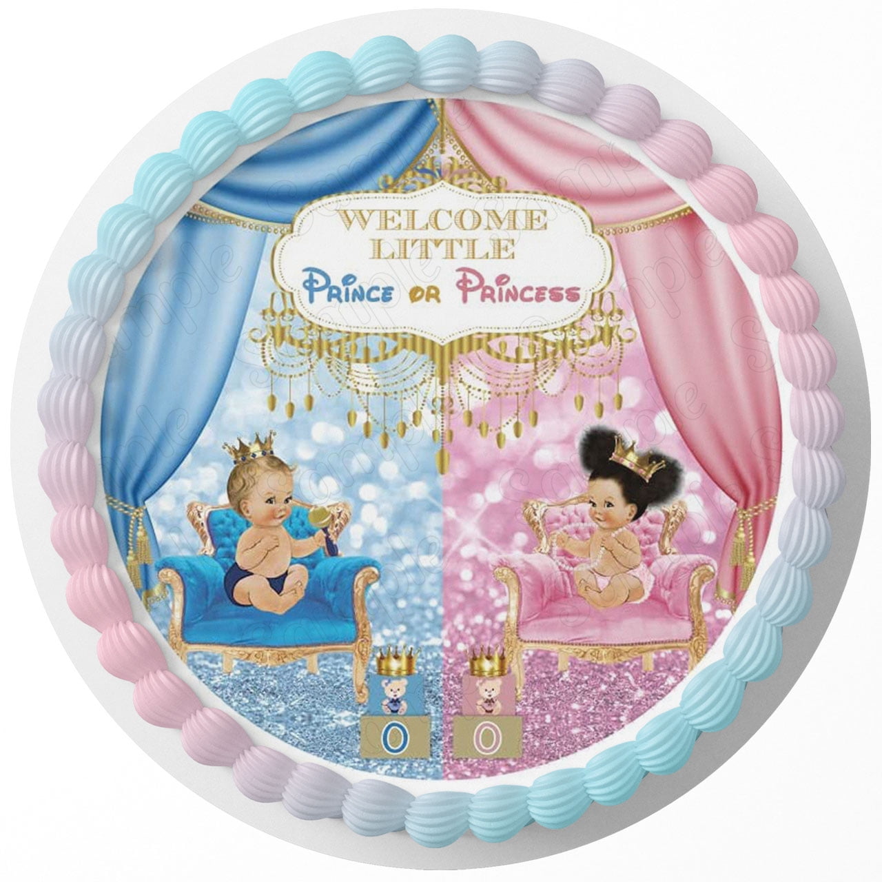 Welcome Little Prince Or Princess Edible Cake Image Topper Birthday ...