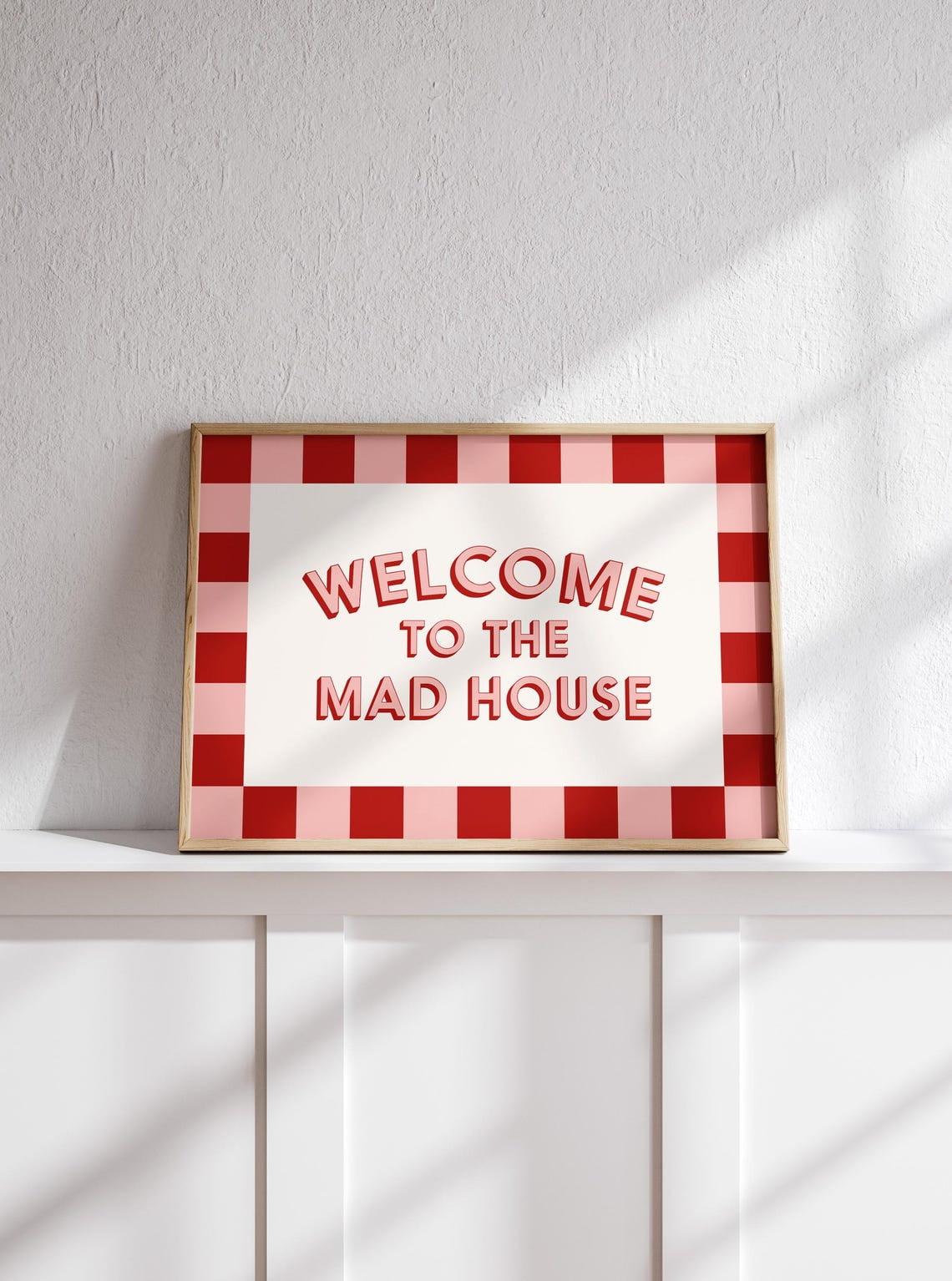 Welcome To The Mad House Print / Entryway Poster, Hallway Print, Trendy ...