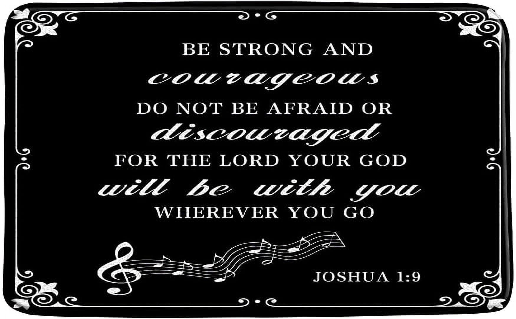 Welcome Mat Black White Bible Verse Scripture Music 24 x 36 Inch ...