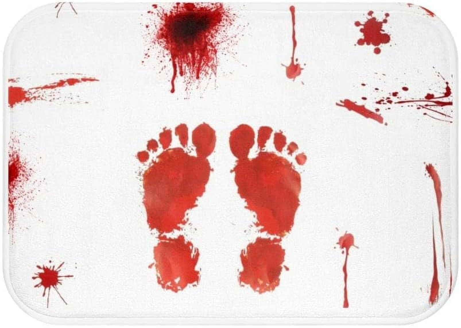 Welcome Mat Blood 20 x 32 Inch Doormat Outdoor Entrance Front Porch Non ...