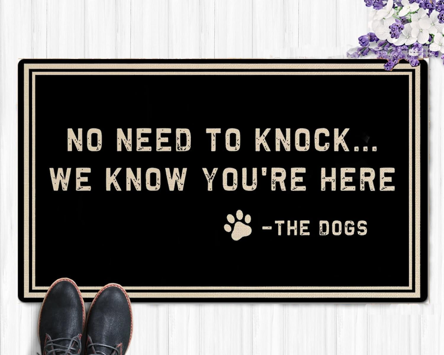 Welcome Mat for Front Door Outdoor Entry,No Need to Knock We Know You ...